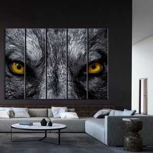 Wolf Eyes Canvas Wall Decor, Animal Art Print, Home and Office Decor ...