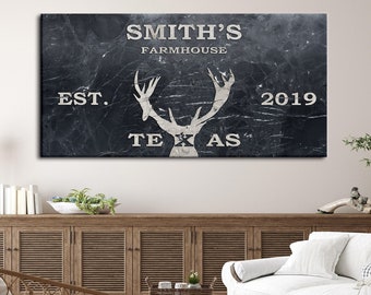 Last Name Art Canvas - Etsy