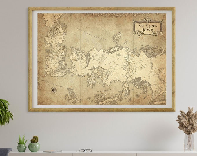 Game of Thrones Map, Printable Map, Game of Throne Decor, Digital ...
