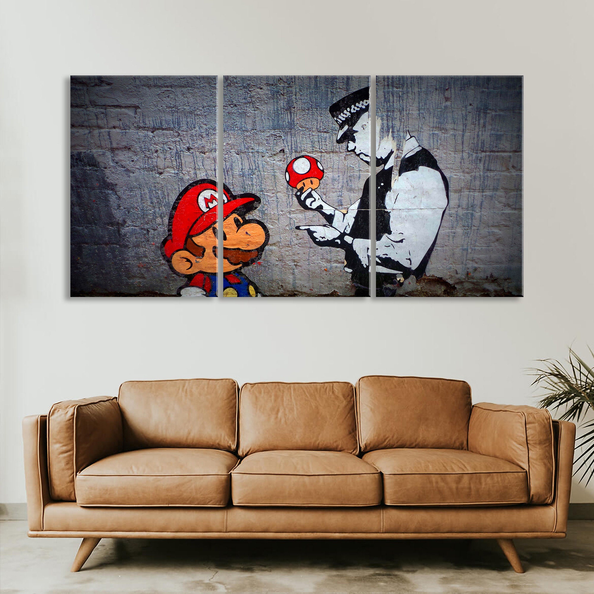 Banksy Canvas Art, Street Graffiti Art Print, Modern Home Decor, Banksy ...