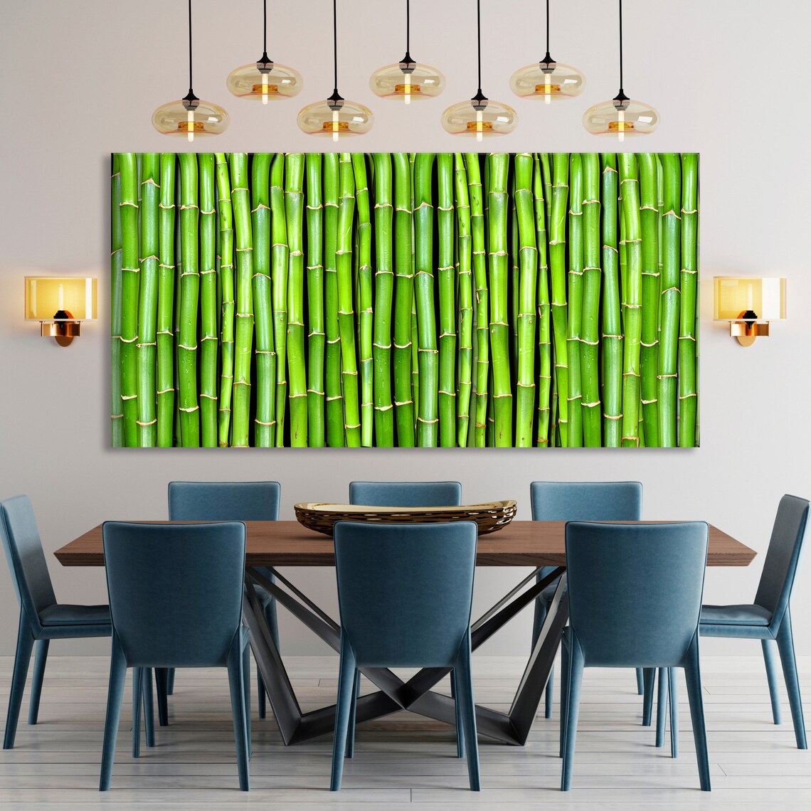 Bamboo Tree Wall Art Print Landscape Canvas Decor Home - Etsy