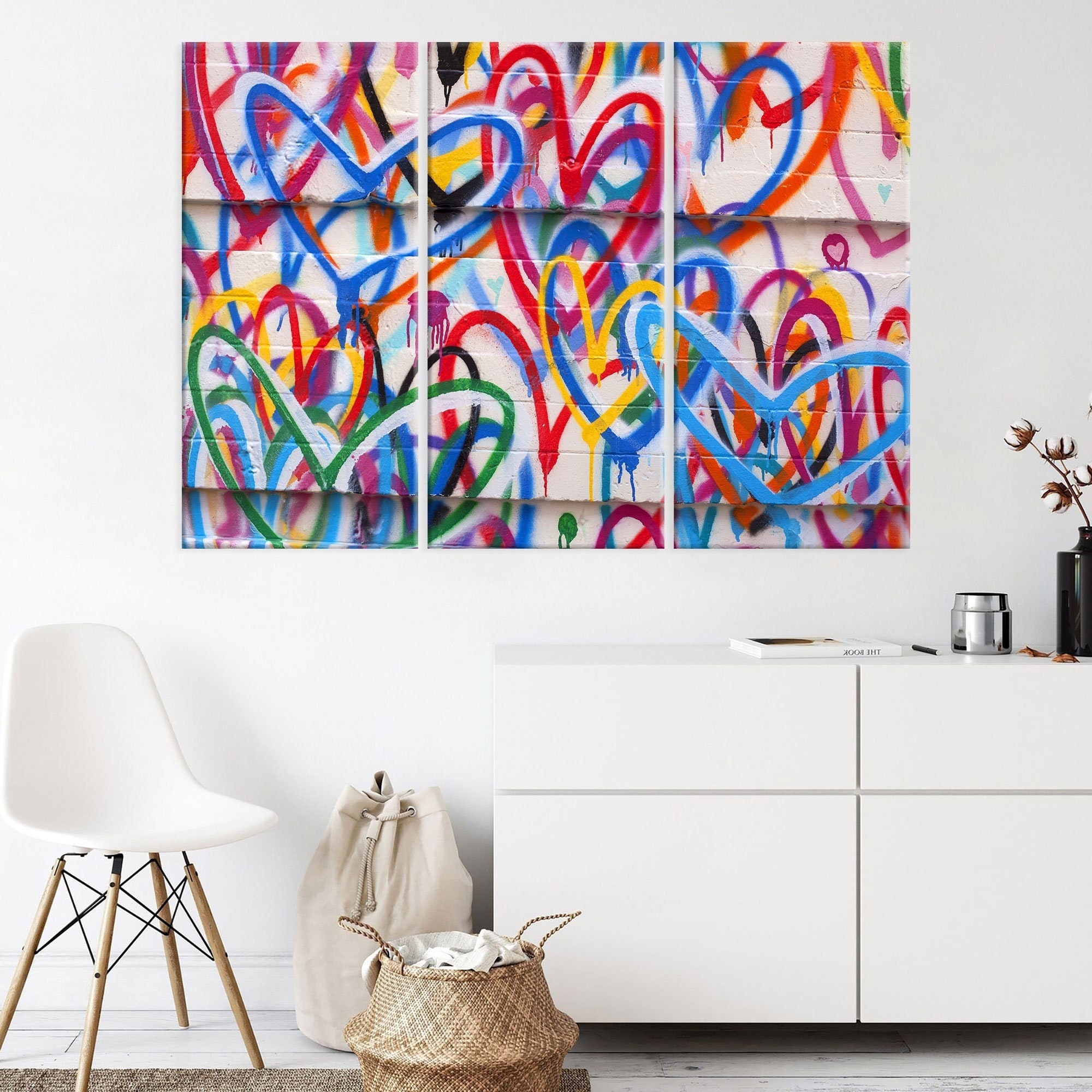 Modern Street Wall Art Print, Graffiti Canvas Decor, Home Decor ...