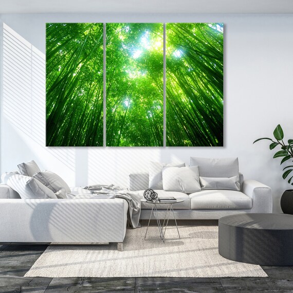Bamboo Forest Canvas Wall Art Landscape Print Home Decor | Etsy