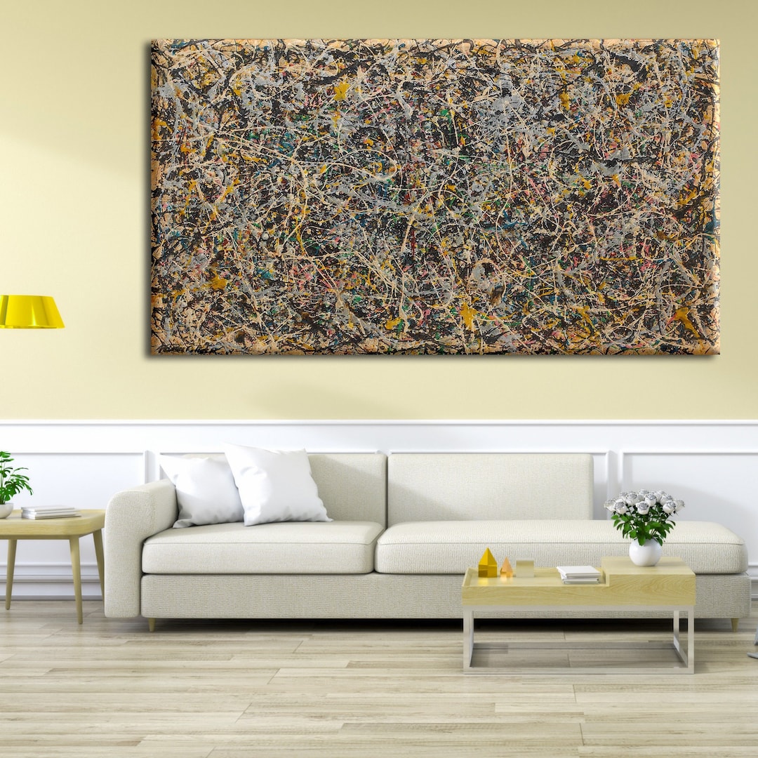 Jackson Pollock Canvas Print, Abstract Wall Art, Home and Living Room ...