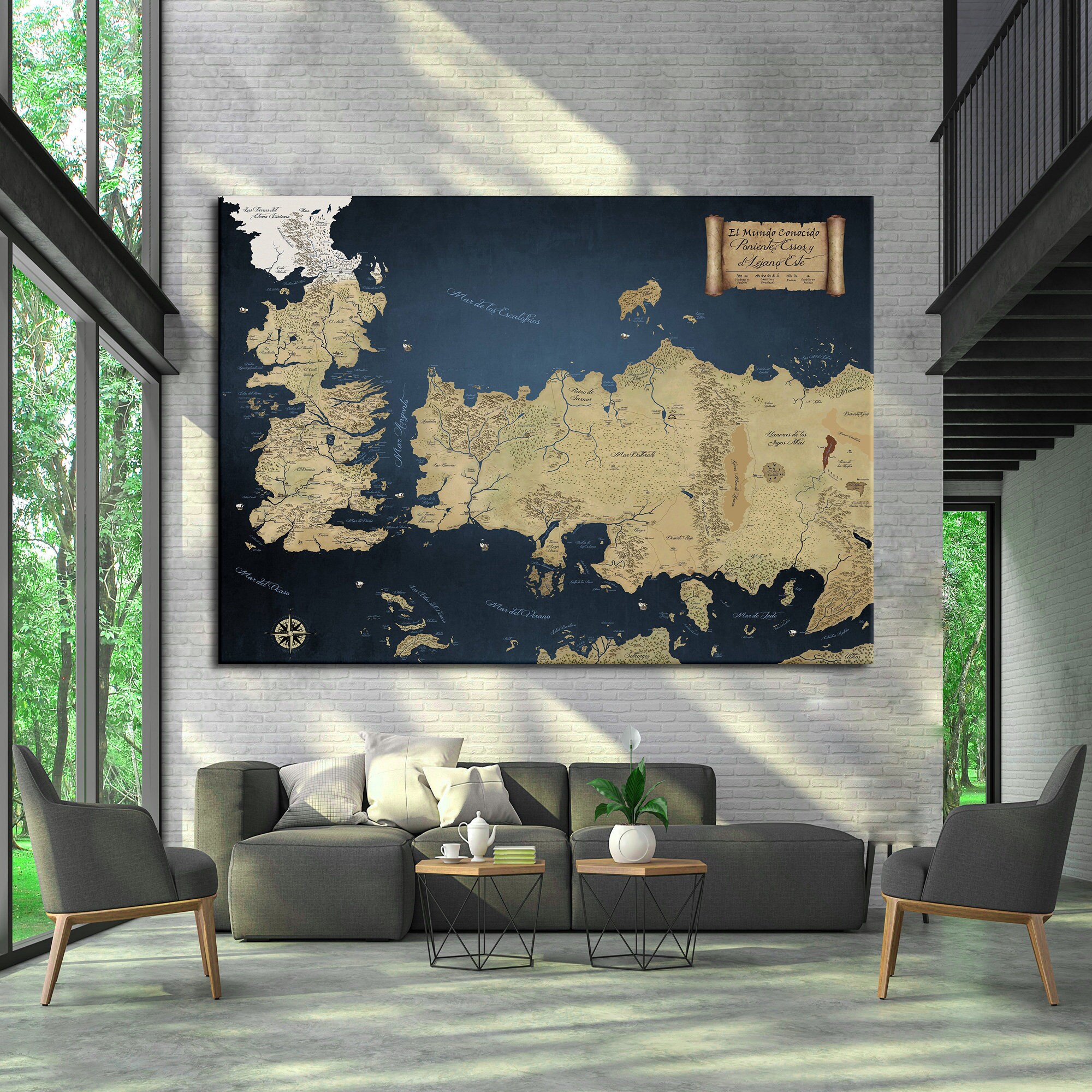 Game of Thrones Map, Printable Map, Game of Throne Decor, Digital ...