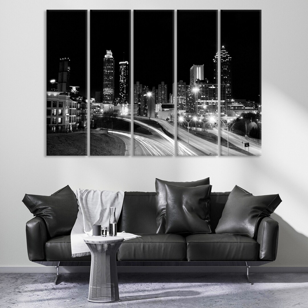 Atlanta Canvas Wall Art, City Skyline Wall Print, Home and Living Room ...