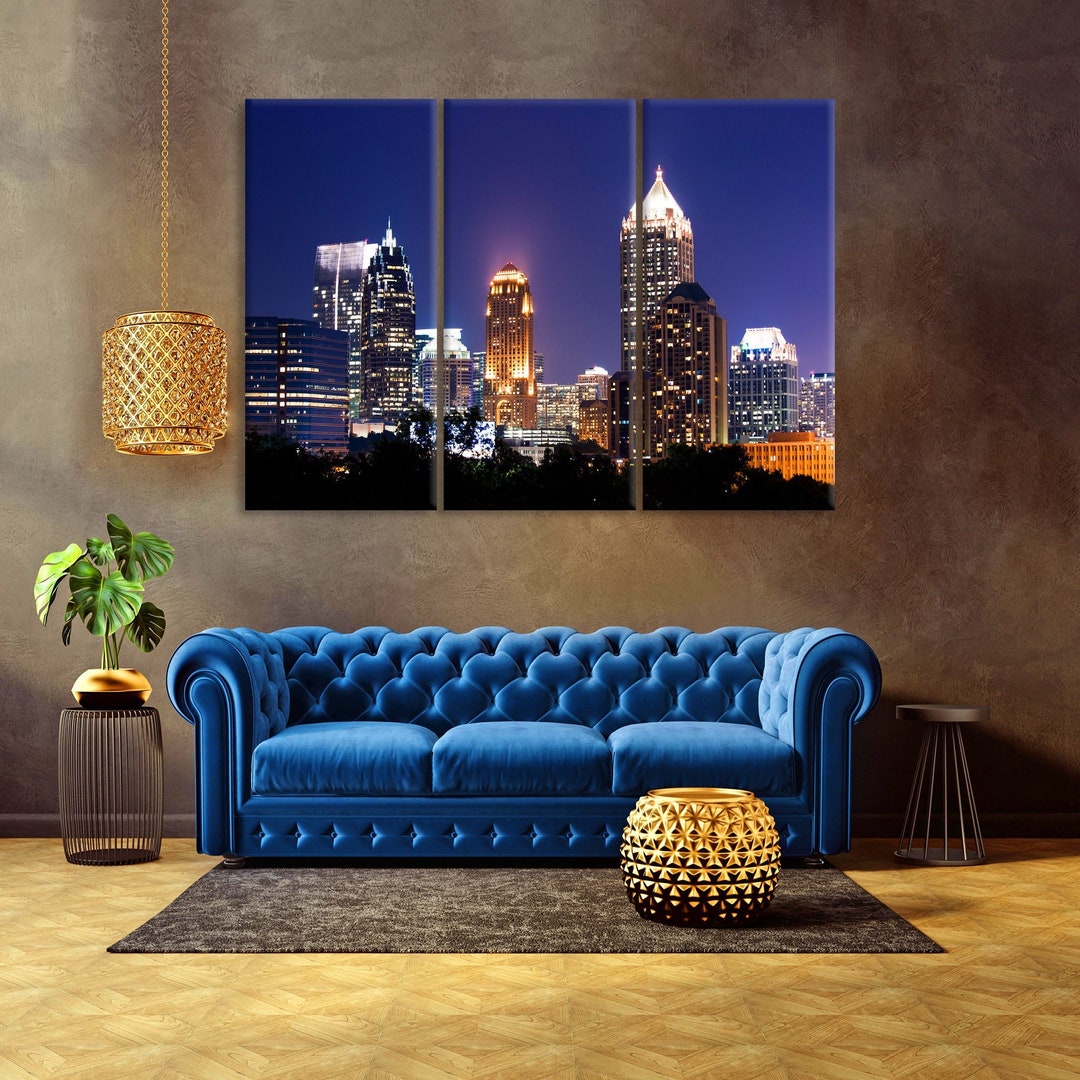 Atlanta Canvas Print, Cityscape Wall Art, Home and Living Room Decor ...