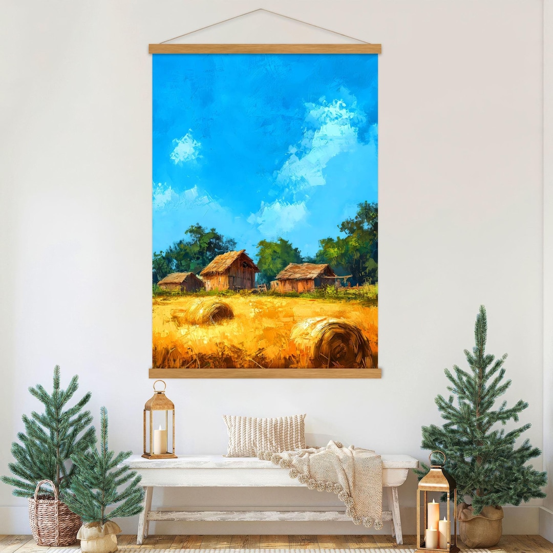 Country Landscape Wall Art Canvas Wall Art Hanger, Extra Large Wall Art ...