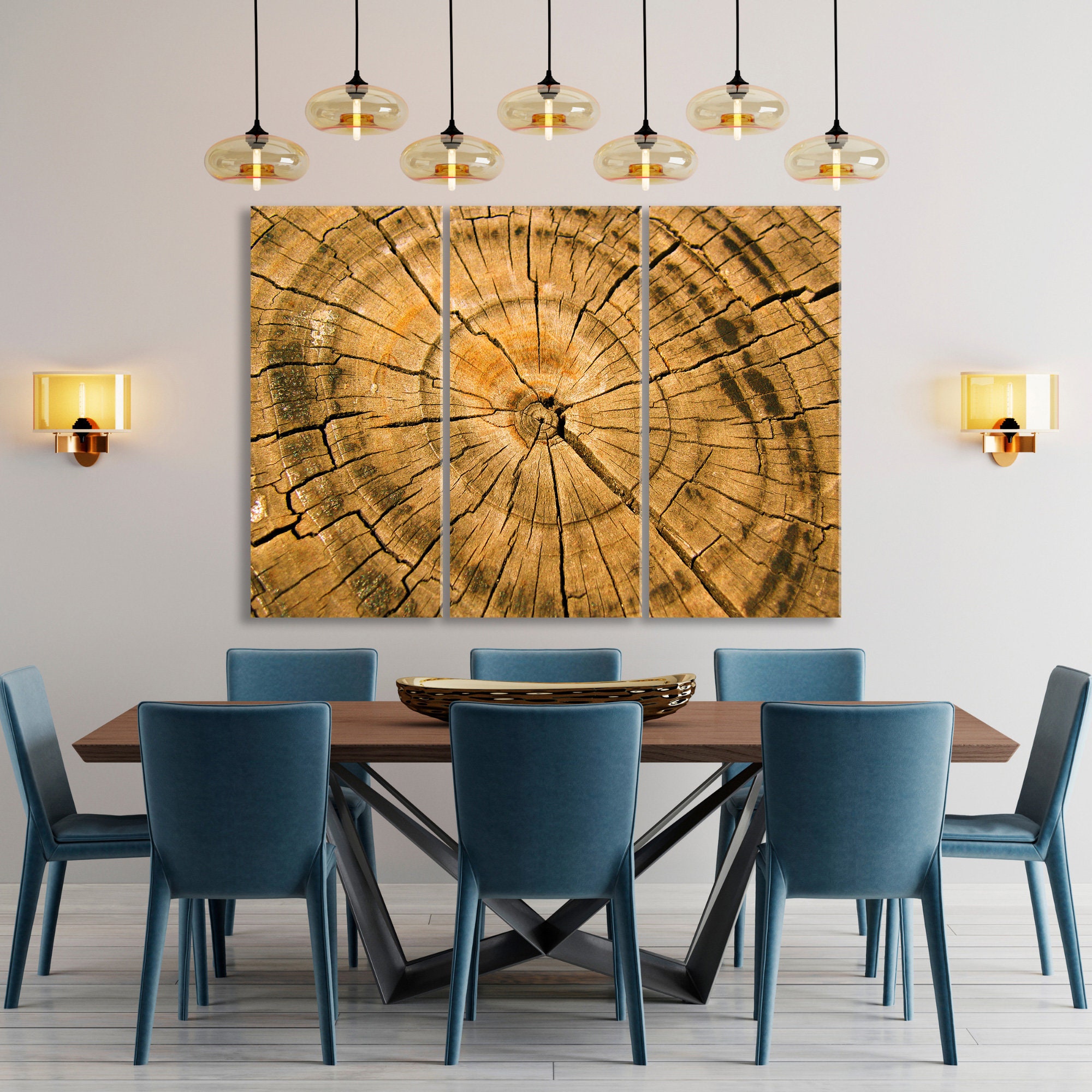 Modern Canvas Wall Decor Wooden Texture Art Printing on - Etsy