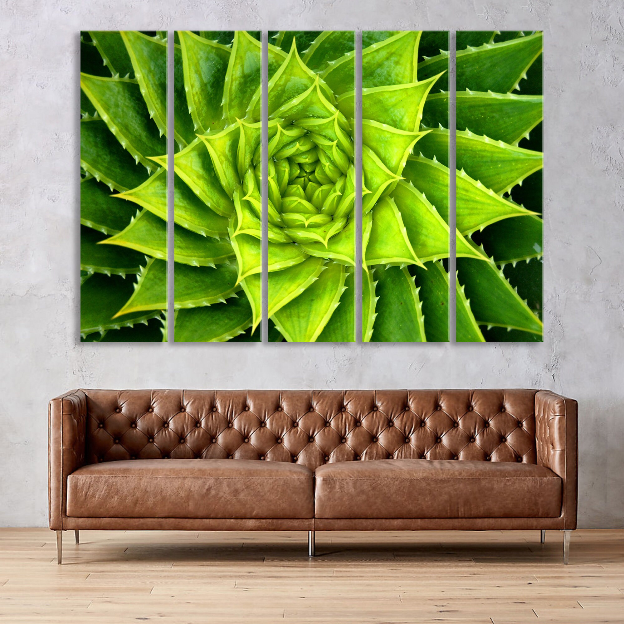 Aloe Vera Canvas Wall Decor Floral Art Print Botanical Home - Etsy