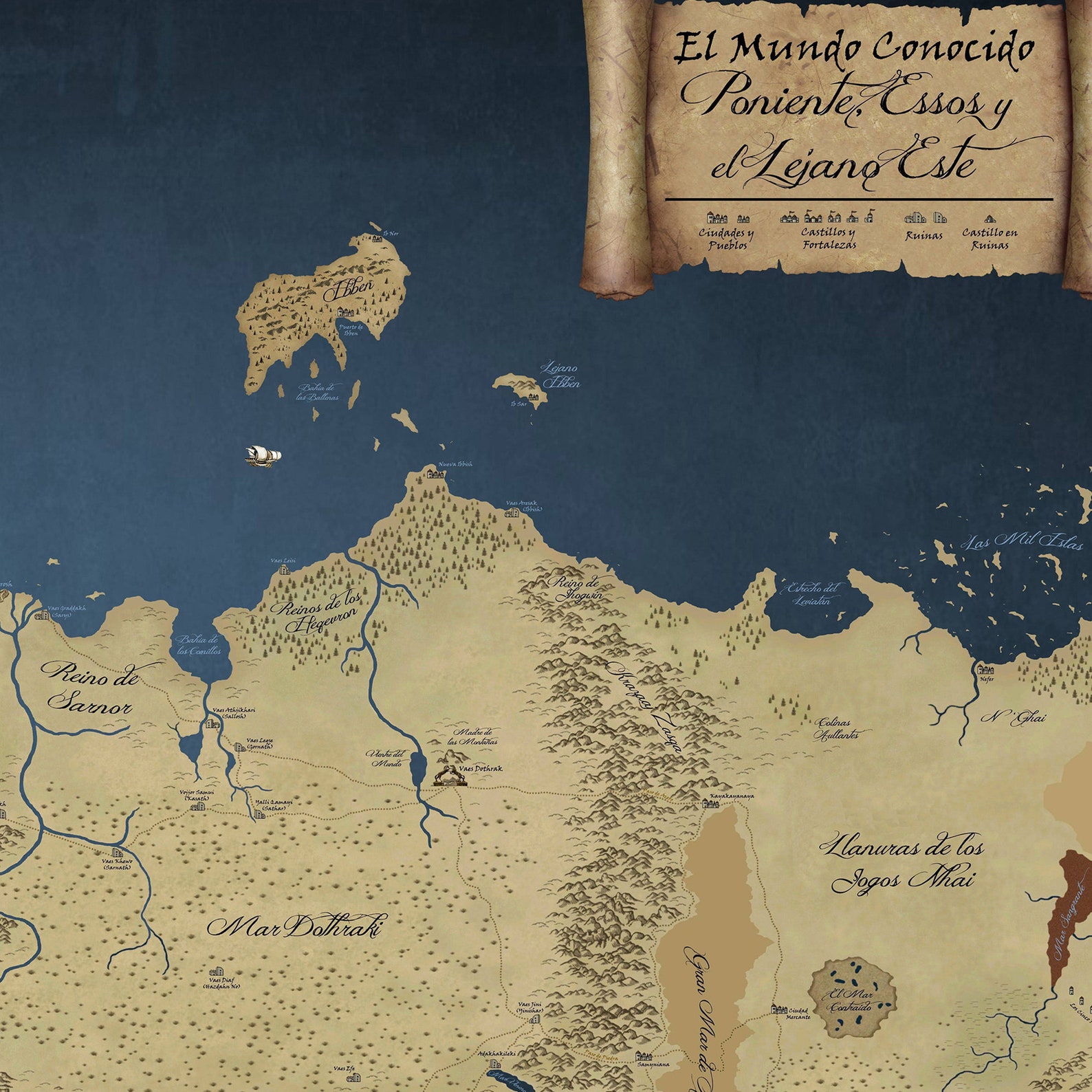 Game of Thrones Map, Printable Map, Game of Throne Decor, Digital ...