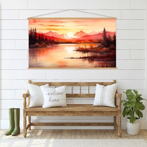 Landschaft Kunst Leinwand Wand Kunst Wohnzimmer Dekor, Aquarell Kunst auf Leinwand ...