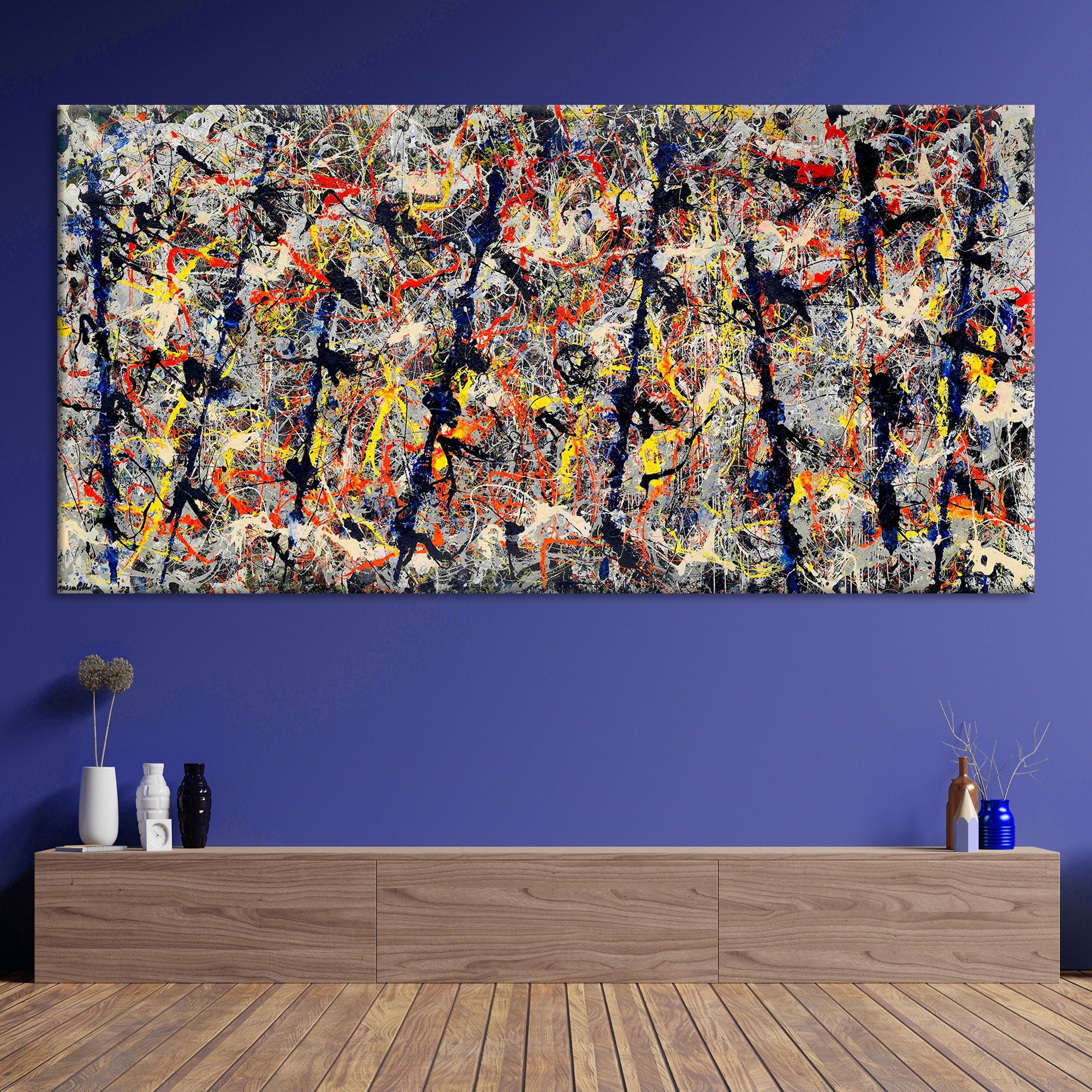 Jackson Pollock Blue (moby Dick)