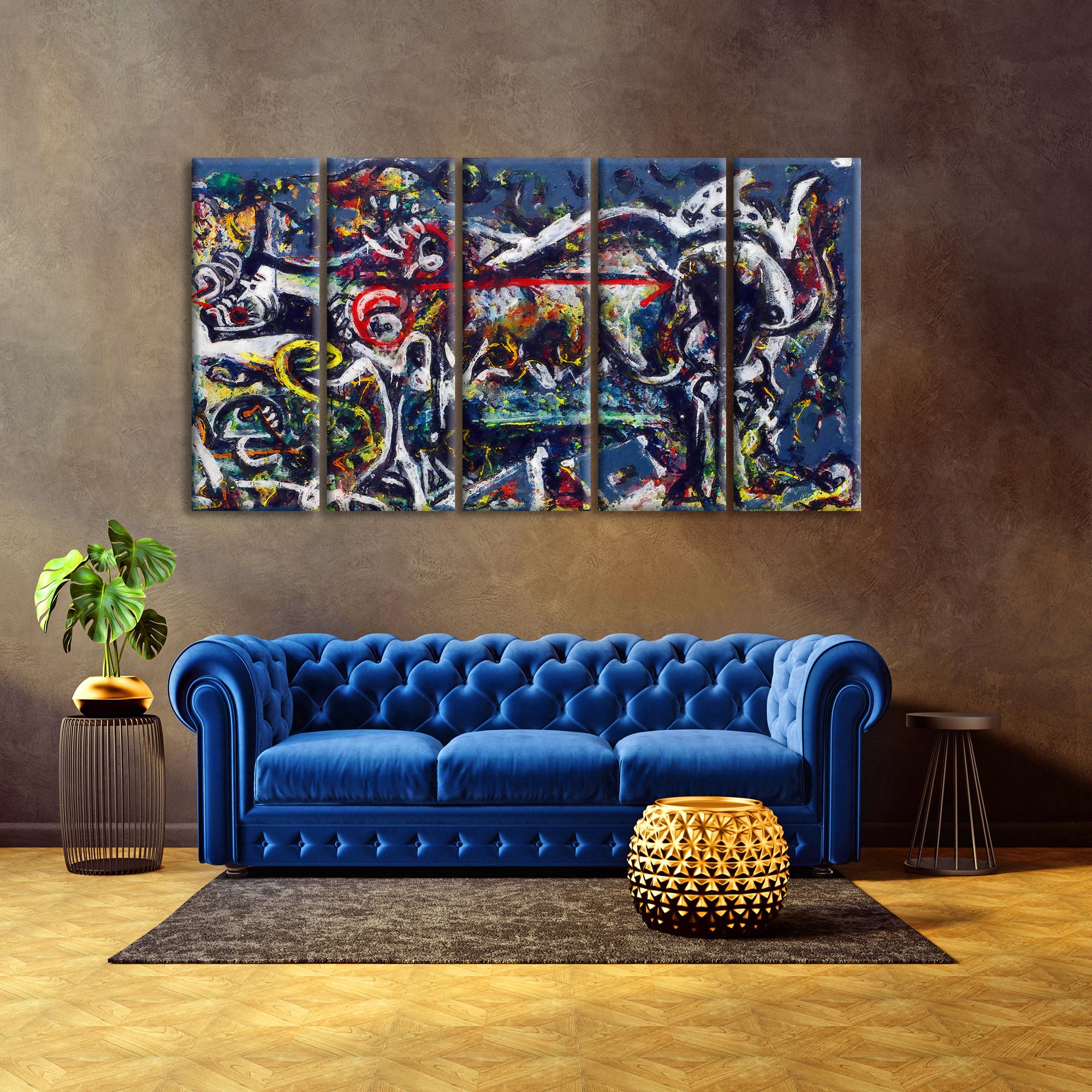 Jackson Pollock Canvas Print, Abstract Wall Art, Home and Living Room ...