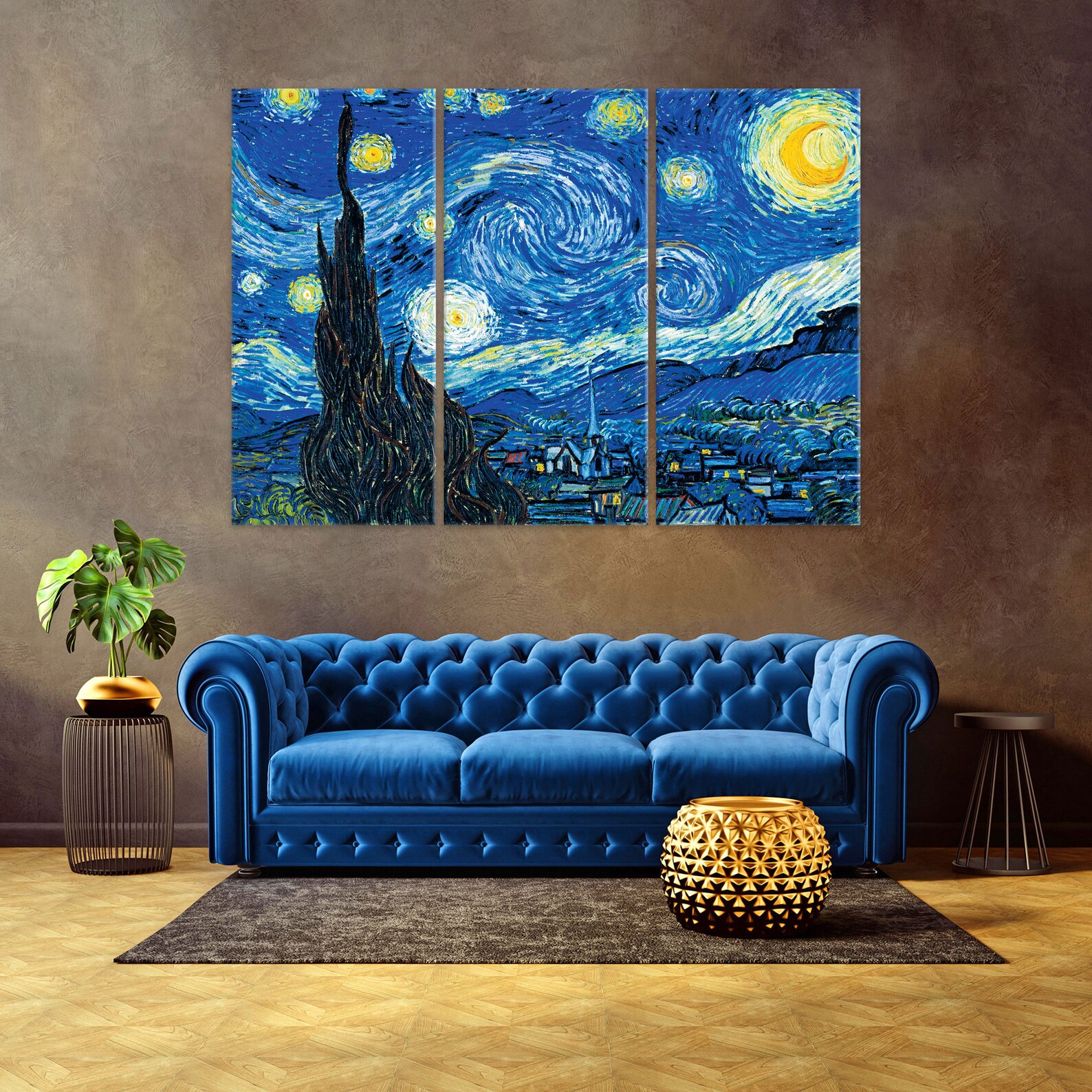 The Starry Night (1889) - Vincent Van Gogh | Vincent Van Gogh Canvas ...