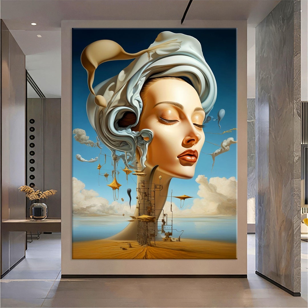 Surreal Art, Style of Salvador Dali Canvas Wall Art Living Room Decor ...