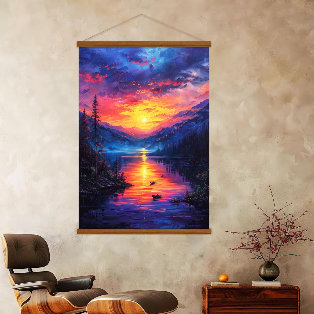 Landscape Wall Art Canvas Hanger, Extra Large Wall Art Living Room ...