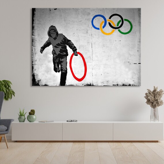 Banksy Canvas Wall Art Street Art Canvas Print Home Decor - Etsy