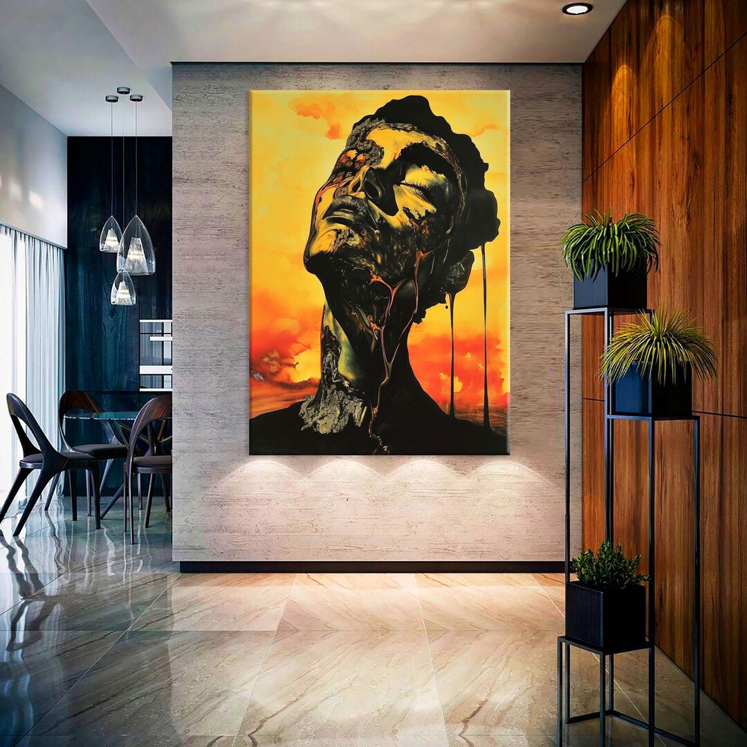 Surrealist Art, Style of Salvador Dali Canvas Wall Art Living Room ...