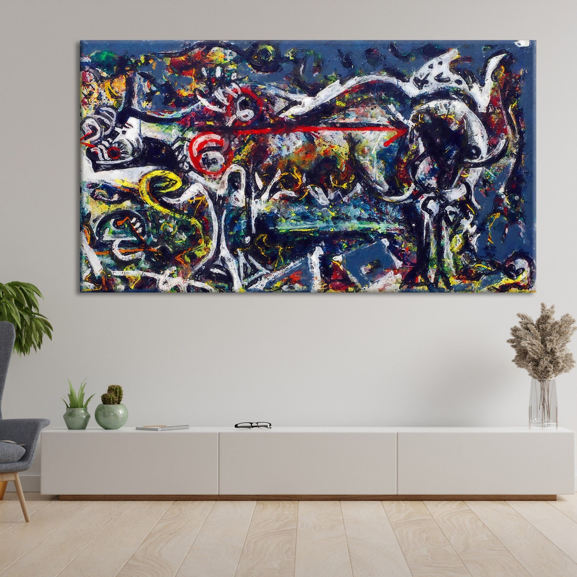 Jackson Pollock Canvas Print, Abstract Wall Art, Home and Living Room ...