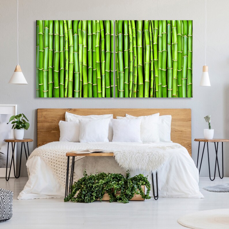 Bamboo Tree Wall Art Print Landscape Canvas Decor Home - Etsy