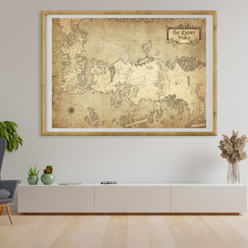 Game of Thrones Map Printable Map Game of Throne Decor - Etsy