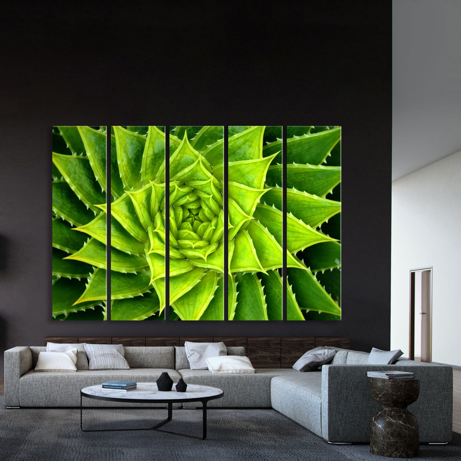 Aloe Vera Canvas Wall Decor Floral Art Print Botanical Home - Etsy