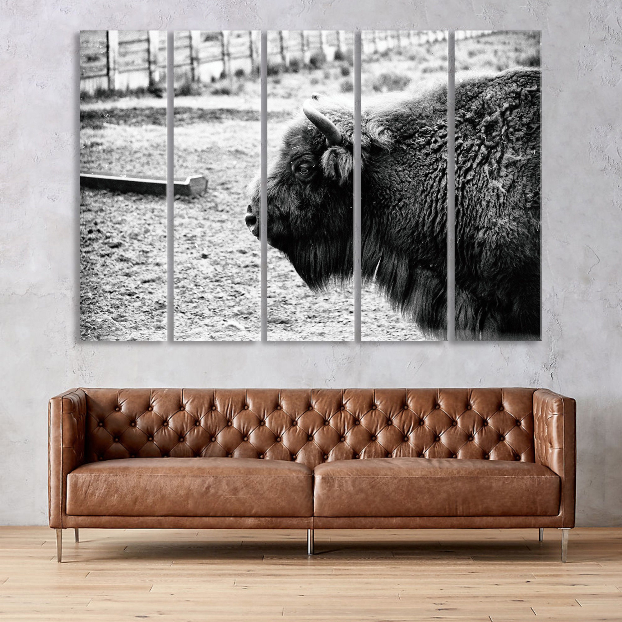 Bison Wall Art Animal Canvas Decor American Buffalo Canvas - Etsy