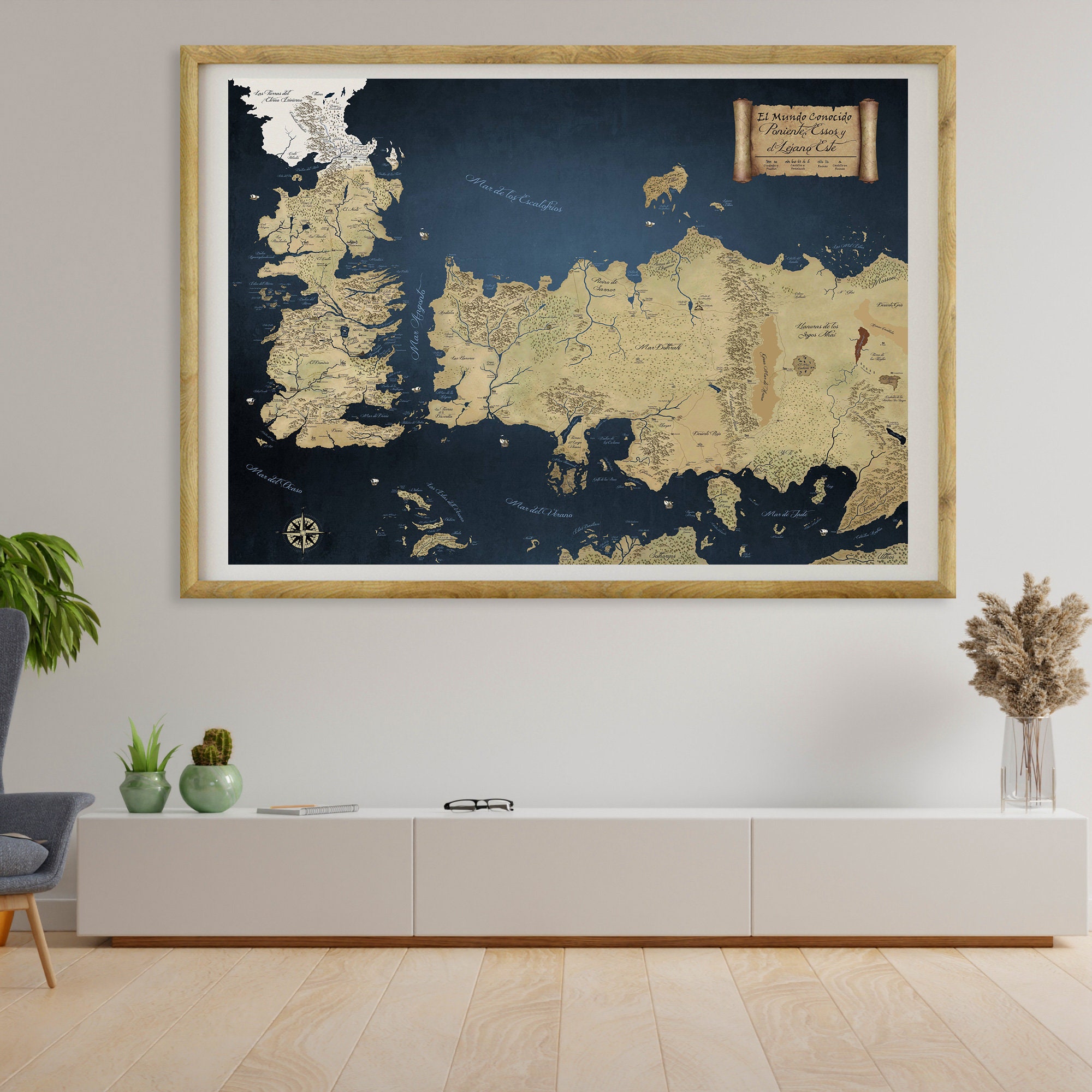 Game of Thrones Map, Printable Map, Game of Throne Decor, Digital ...