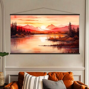 Landschaft Kunst Leinwand Wand Kunst Wohnzimmer Dekor, Aquarell Kunst auf Leinwand ...