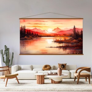 Landschaft Kunst Leinwand Wand Kunst Wohnzimmer Dekor, Aquarell Kunst auf Leinwand ...
