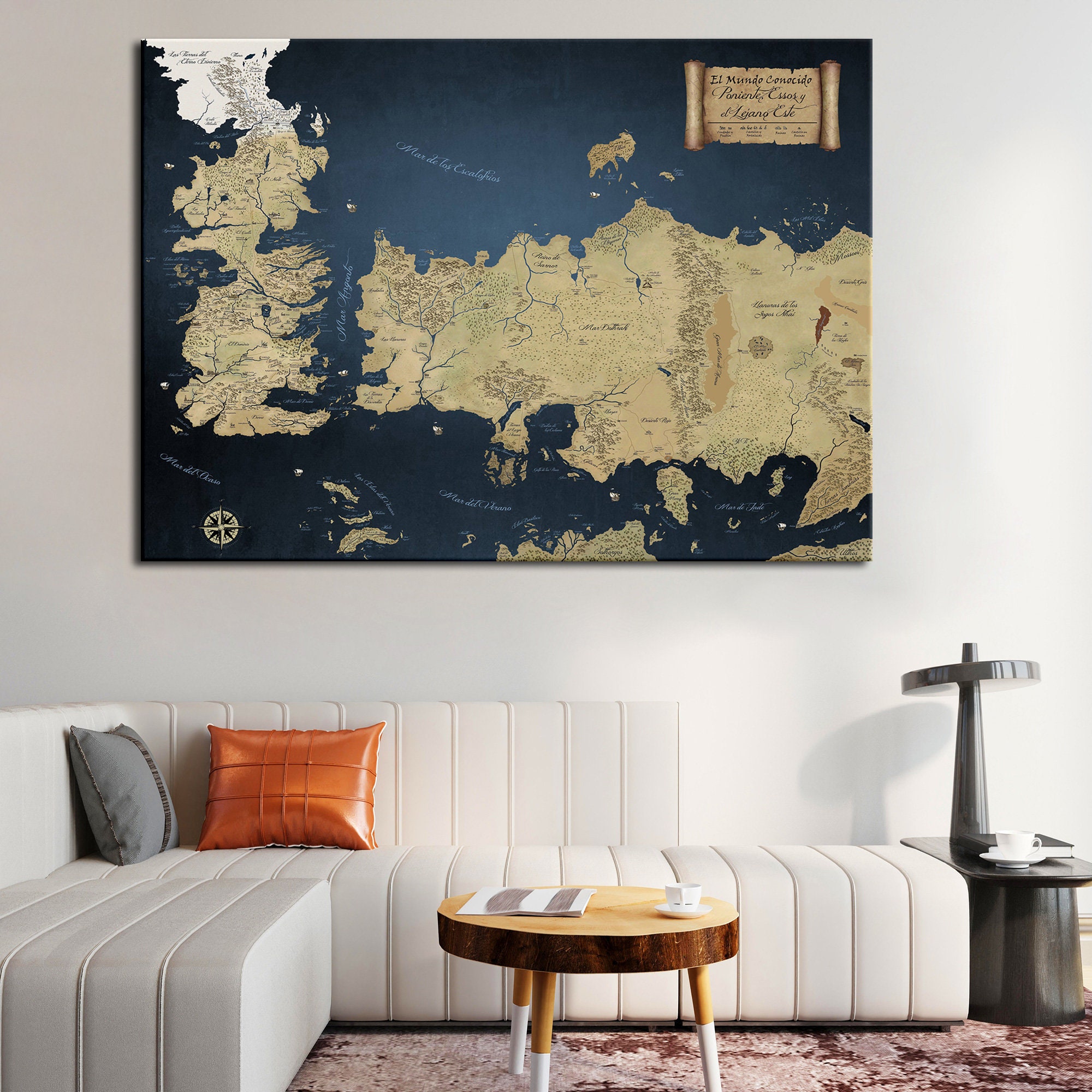 Game of Thrones Map, Printable Map, Game of Throne Decor, Digital ...