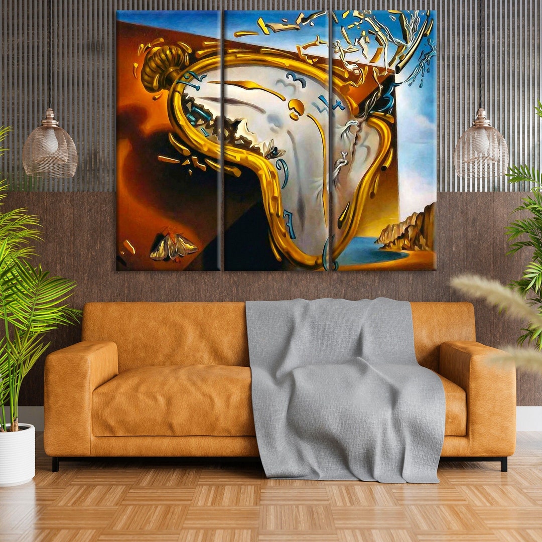 Clock Explosion by Salvador Dali Canvas Print, Classical Wall Art, Home ...