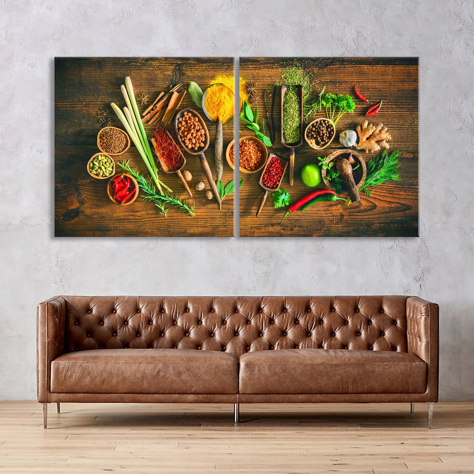 Kitchen Canvas Wall Art, Modern Prints, Farmhouse Kitchen Decor, Herbs ...