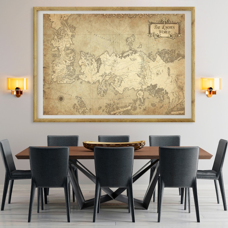 Game of Thrones Map Printable Map Game of Throne Decor - Etsy