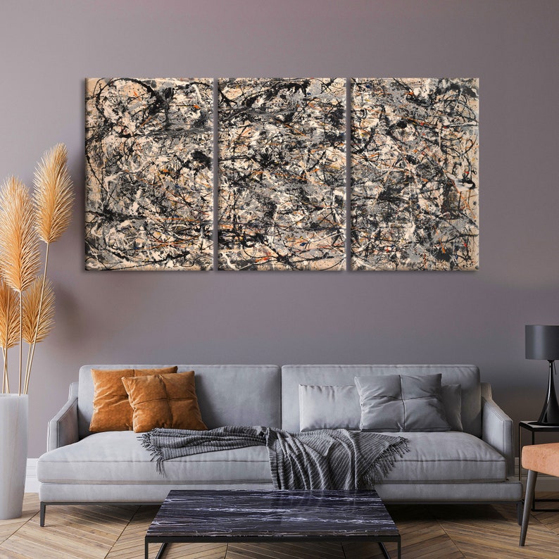 Jackson Pollock Cathedral Wall Art, Abstract Canvas Print, Home and ...