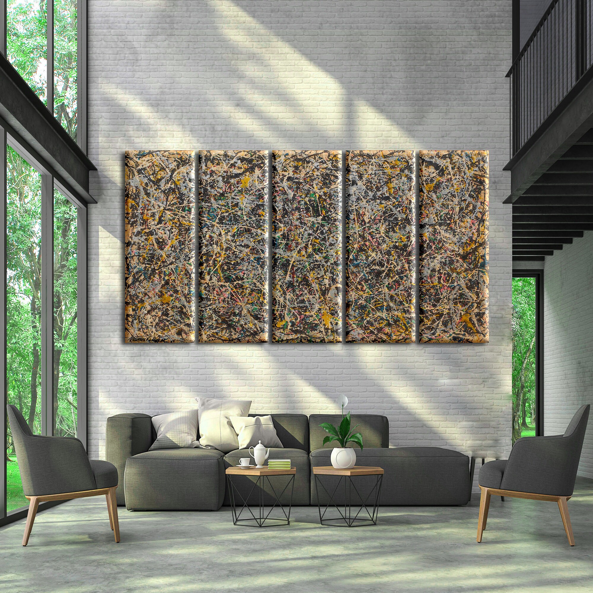Jackson Pollock Canvas Print, Abstract Wall Art, Home and Living Room ...