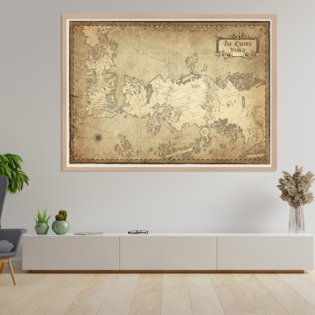 Game of Thrones Poster, Map Poster Print, Wall Art for Living Room ...