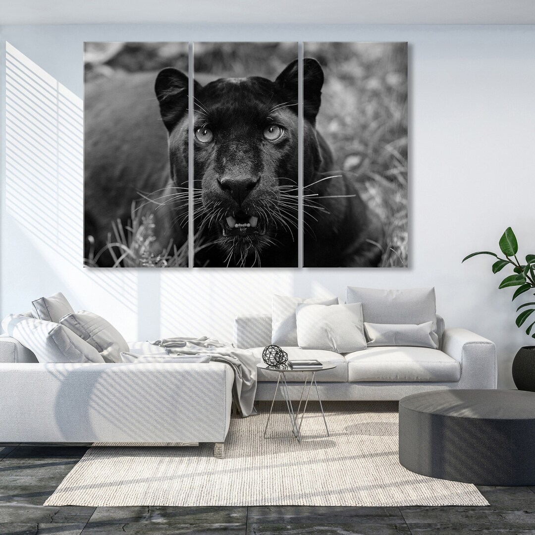 Canvas Wall Decor, Black Panther Art Prints, Woodland Animals Art ...