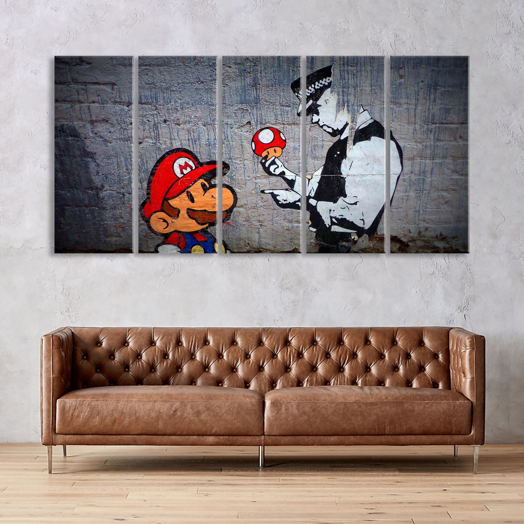 Banksy Canvas Art, Street Graffiti Art Print, Modern Home Decor, Banksy ...