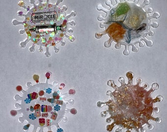 Virus Keychain | Etsy