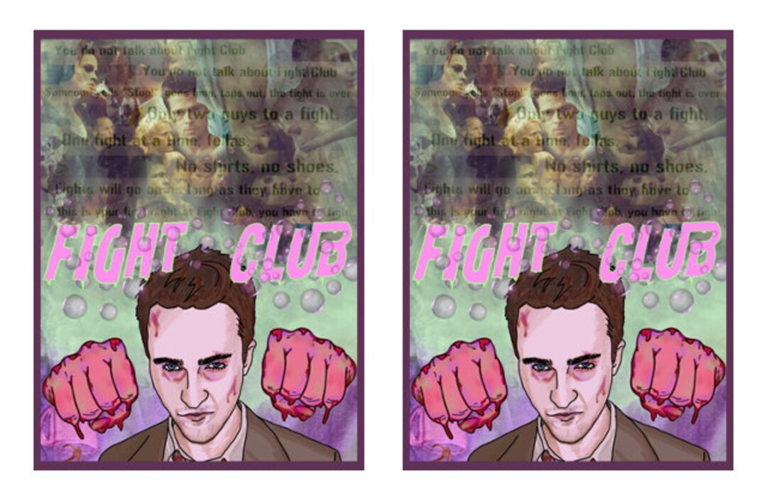 Fight Club Stickers. Pack of 2!! - Etsy