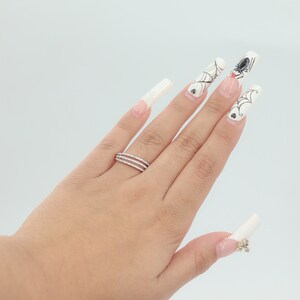 Ladies 14k White Gold Triple Channel Diamond Wedding Ring - Etsy