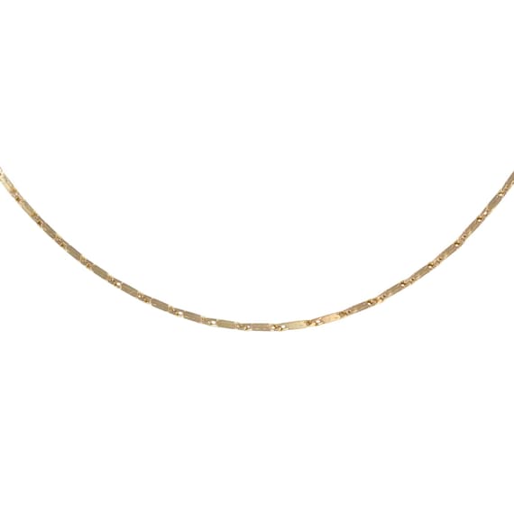 14K Yellow Gold Twisted Barrel Link Chain Necklace 18" - Gem