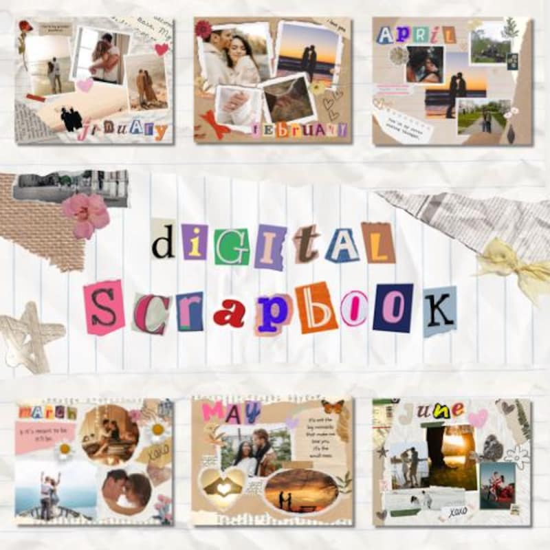 Memory Scrapbook Canva - Etsy