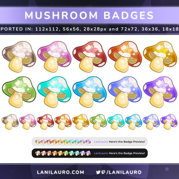 Mushroom Icons for Twitch - Etsy