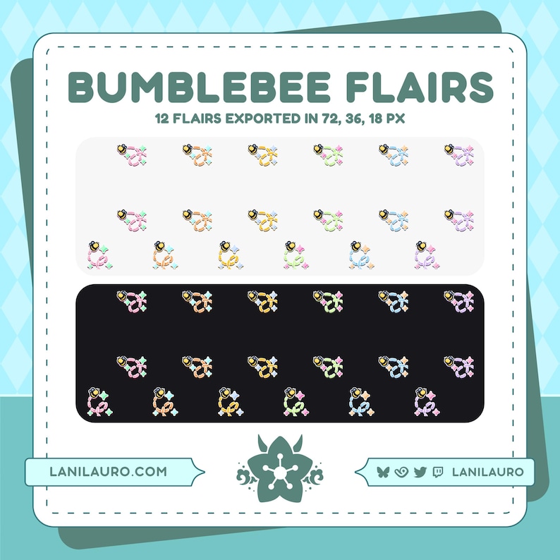Bumblebee Flairs for Twitch Sub Badges | Sub Badge Flairs, Badge Flair ...
