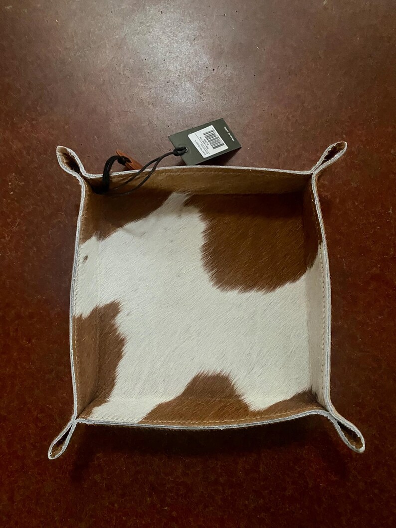 Cowhide Leather Tray, Western Storage Tray, Western Jewelry Tray ...