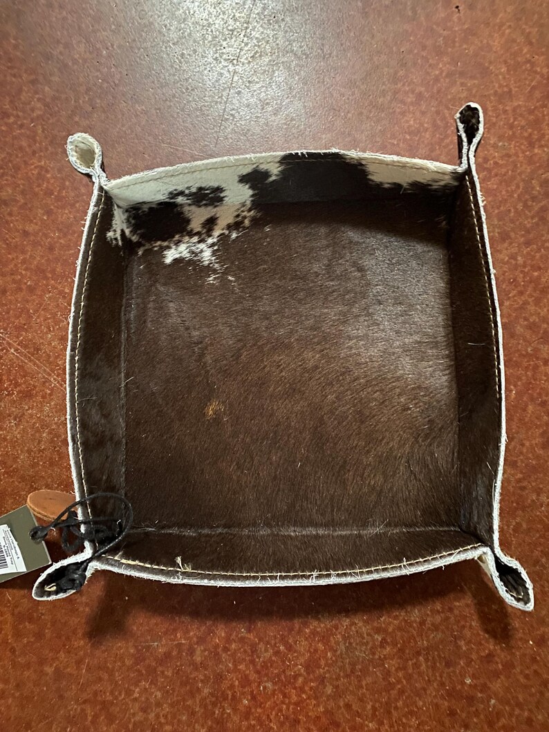 Cowhide Leather Tray, Western Storage Tray, Western Jewelry Tray ...