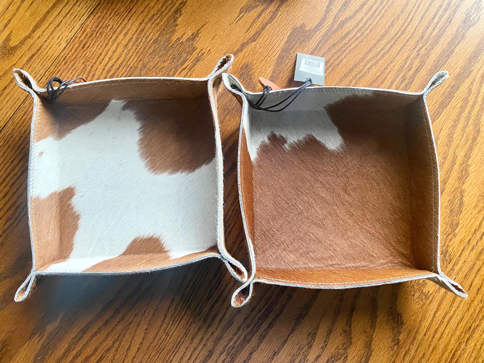 Cowhide Leather Tray, Western Storage Tray, Western Jewelry Tray ...
